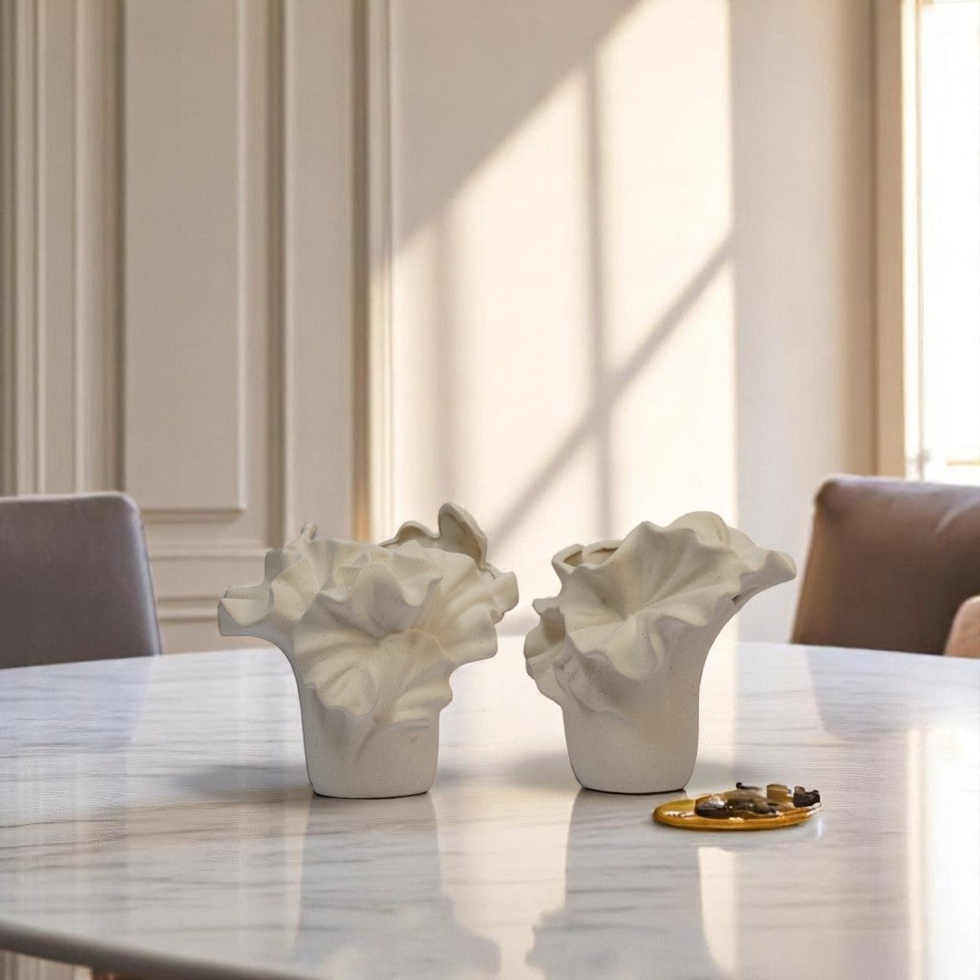 Blooming Wave Ceramic Vases – Interior Square