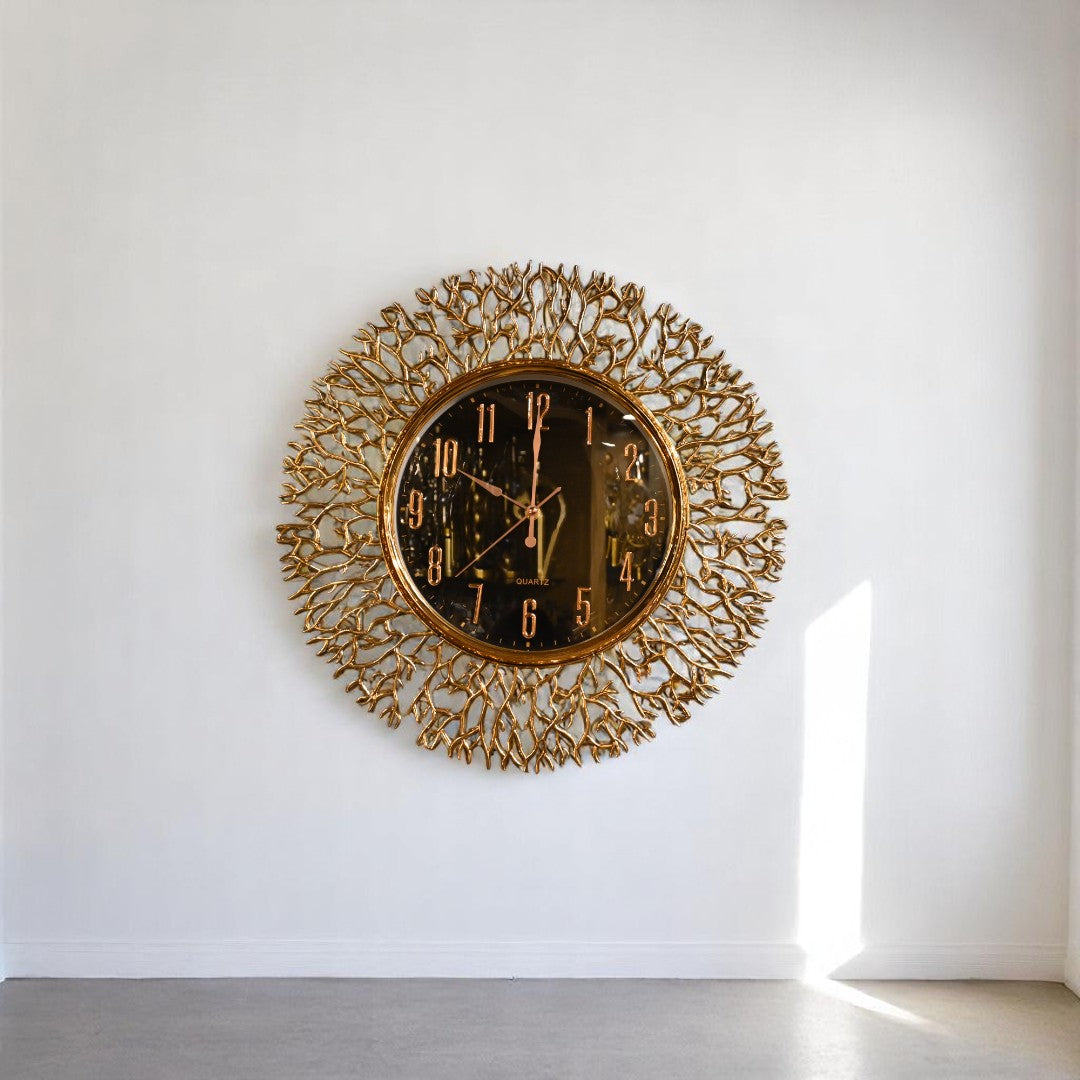 Regal Flora Bronze Wall Clock – Interior Square