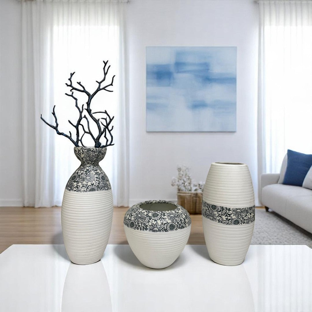 Forest Ripple Ceramic Vases – Interior Square