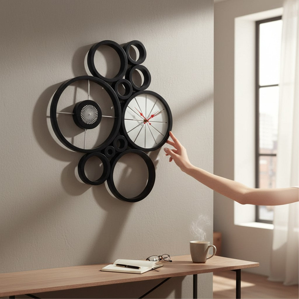 Regal Vintage Metallic Wall Clock – Interior Square